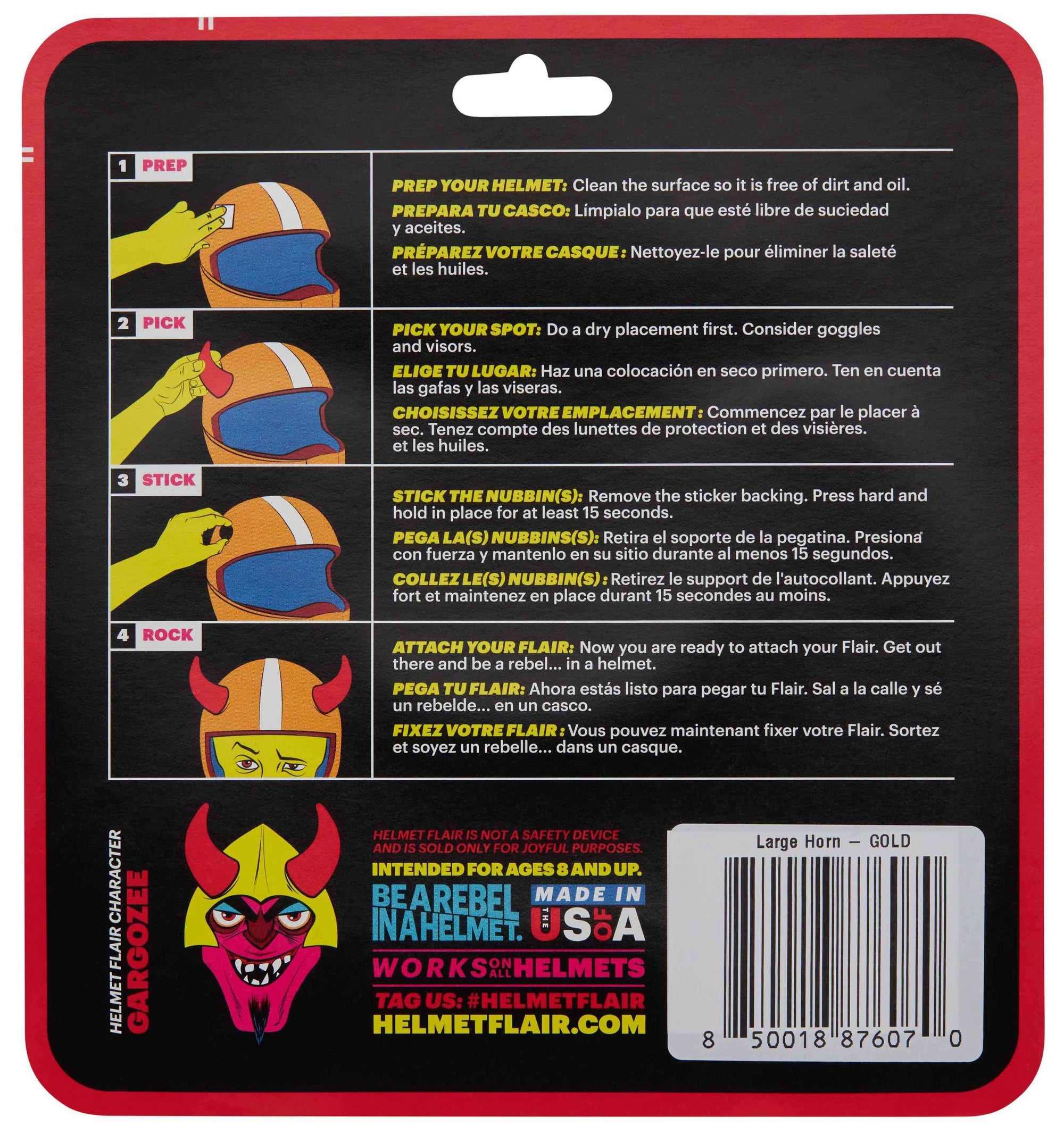 Buy Large Black Devil Horns for Helmet | Helmet Flair
