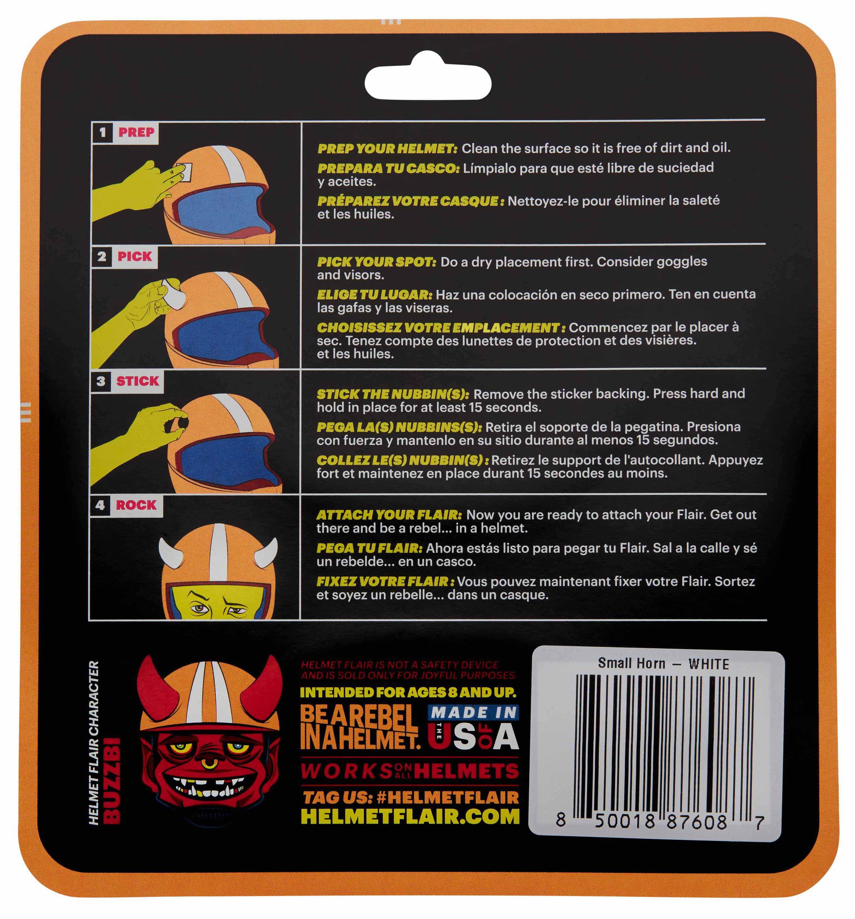 Small Black Devil Horns for Helmet | Helmet Horns