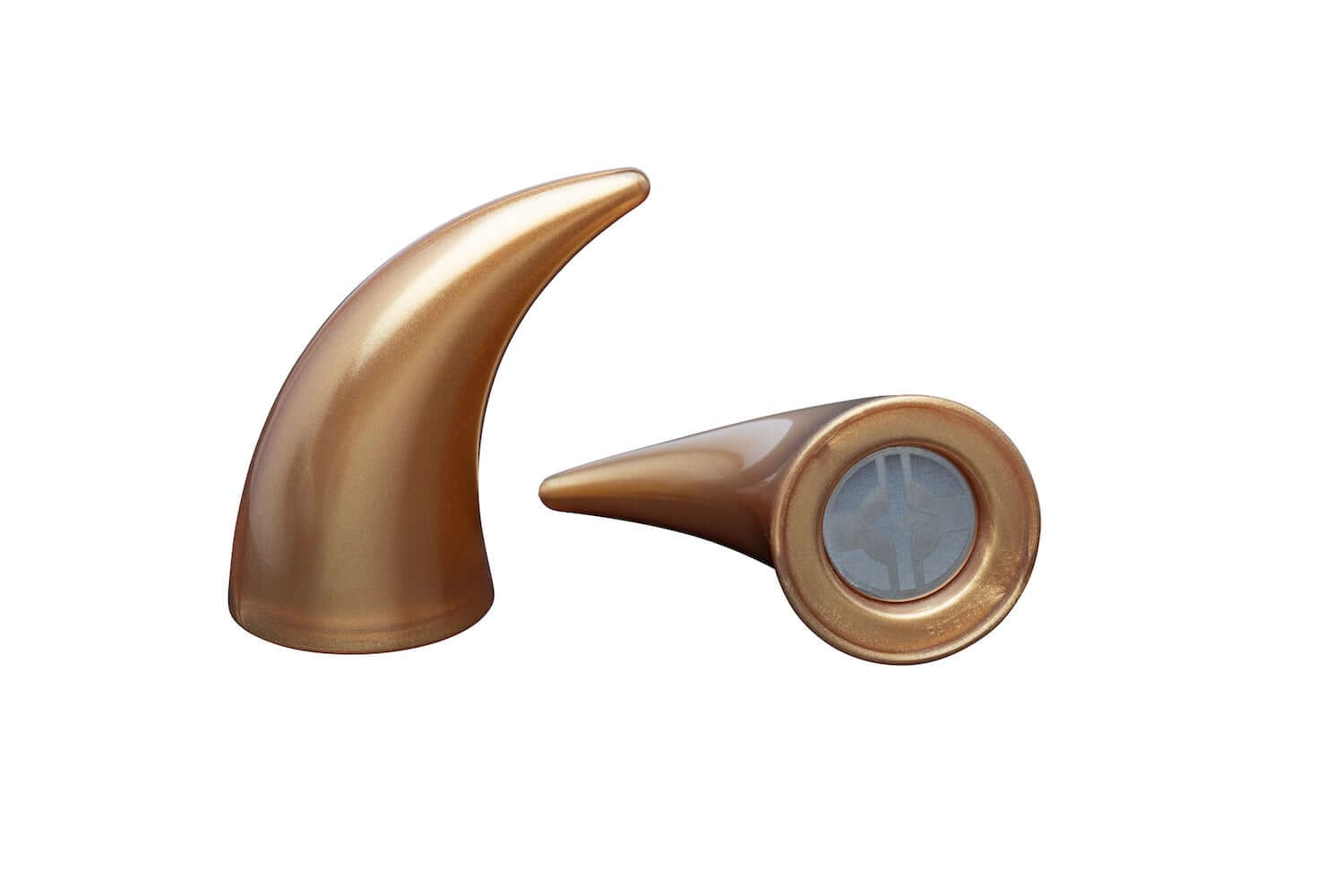Large Gold Devil Horns for Helmet | Helmet Horns