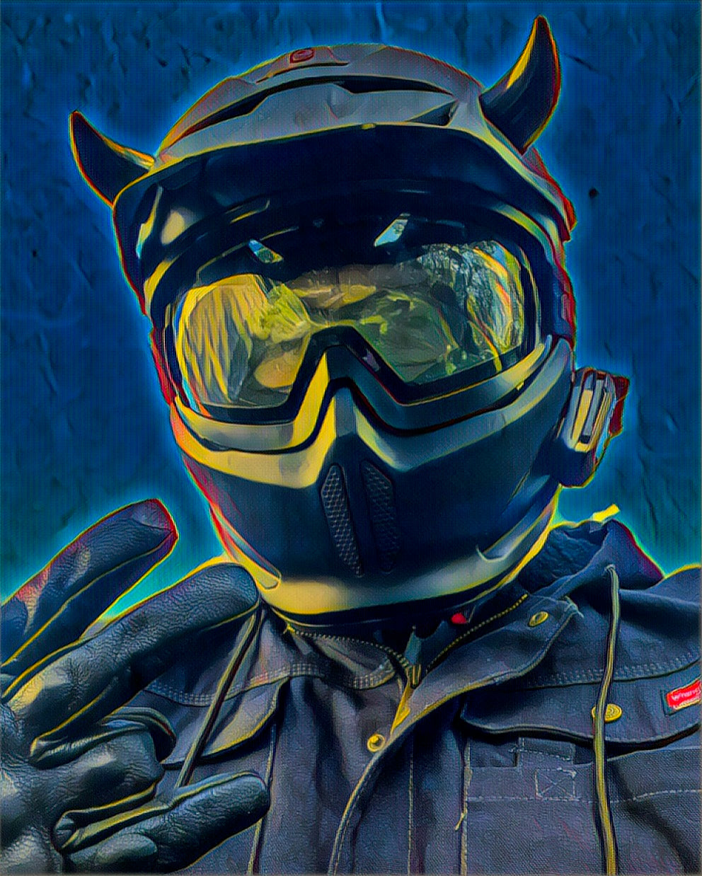 Small Black Devil Horns for Helmet | Helmet Horns