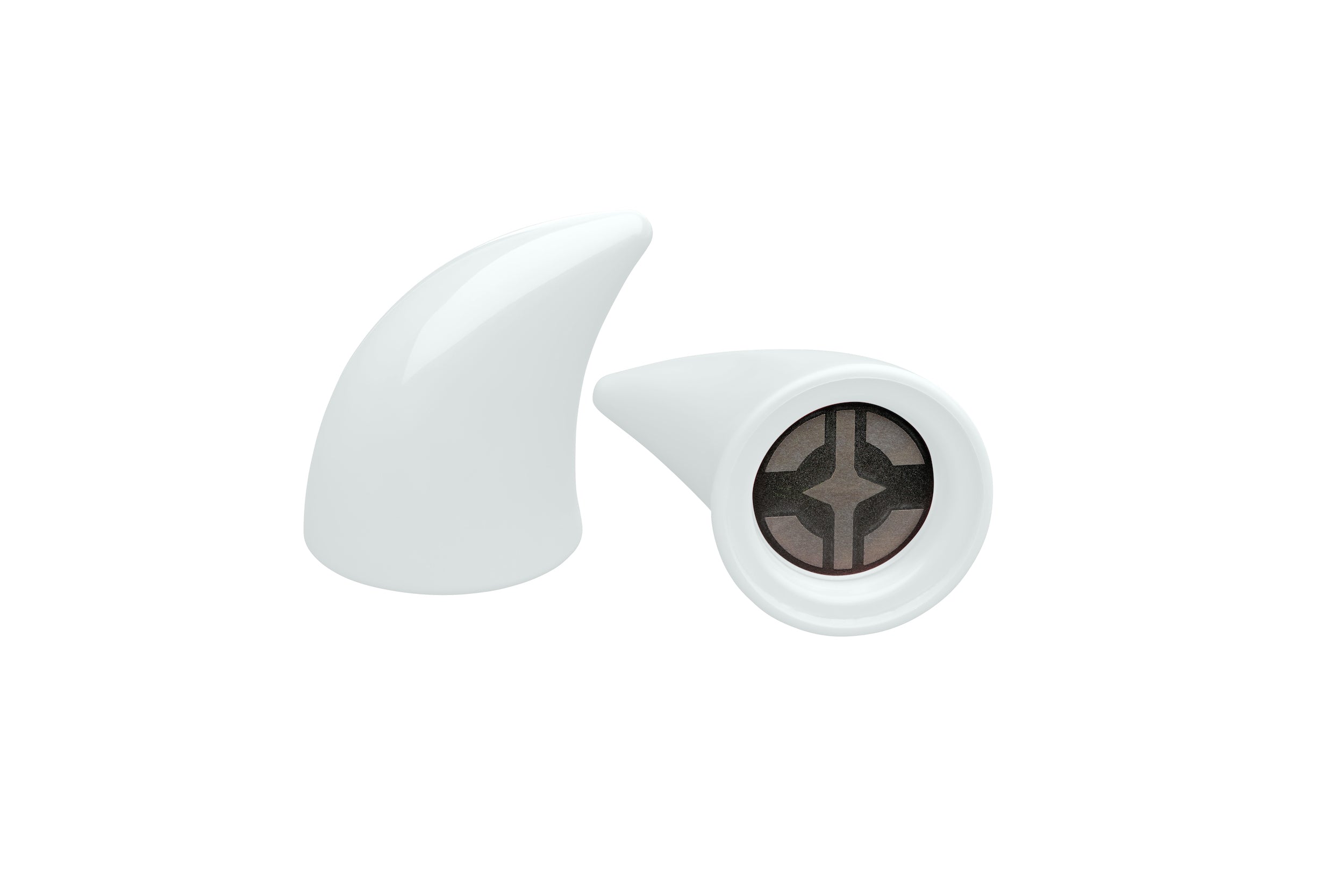 Buy Small White Devil Horns for Helmet | Helmet Flair